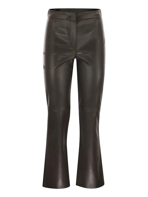 Max Mara Coated Fabric Trousers - Brown