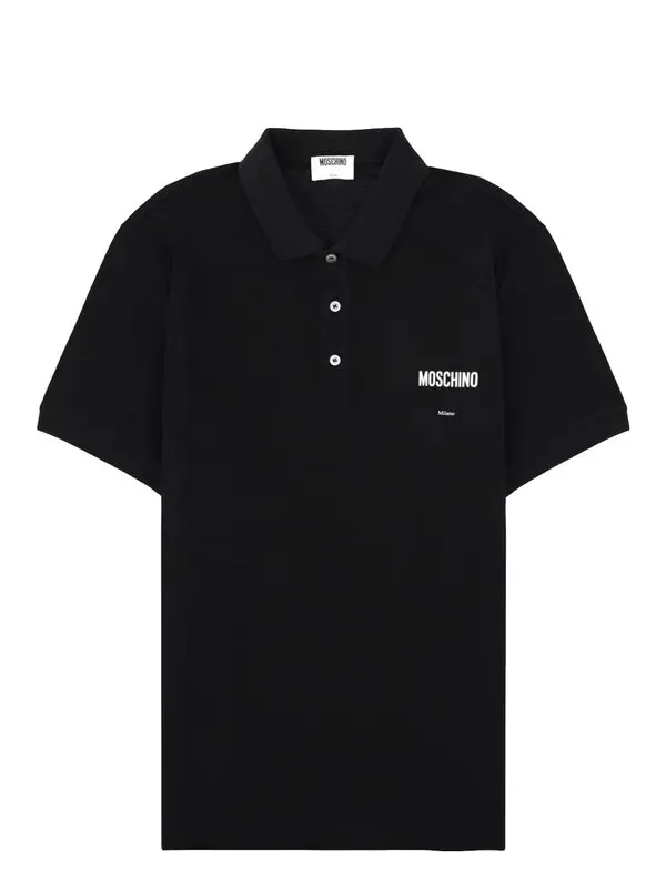 Moschino Polo With Logo - Black