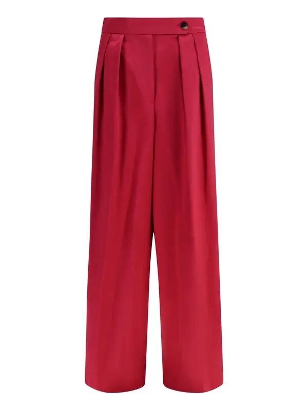 Dries Van Noten Wide Pleated Pants - Pink