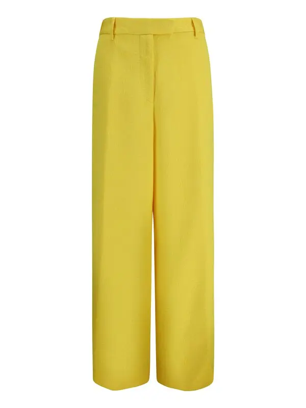 Dries Van Noten Jacquard Wide-leg Trousers - Yellow