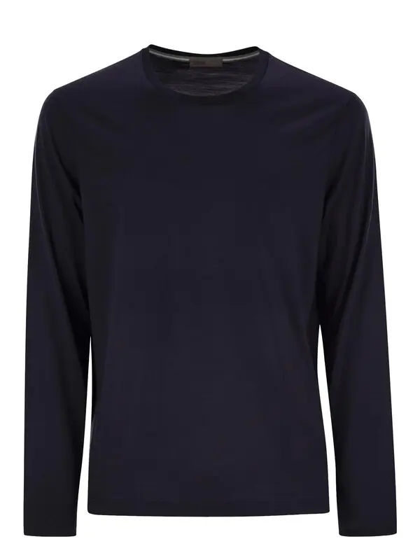 Herno Wool Jersey T-shirt - Blue