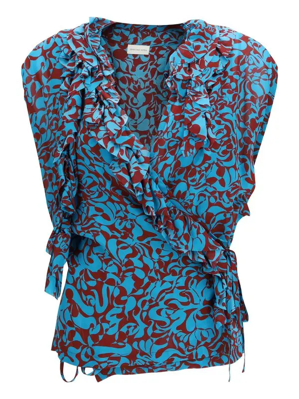 Dries Van Noten Printed Cotton Blouse - Multicolor