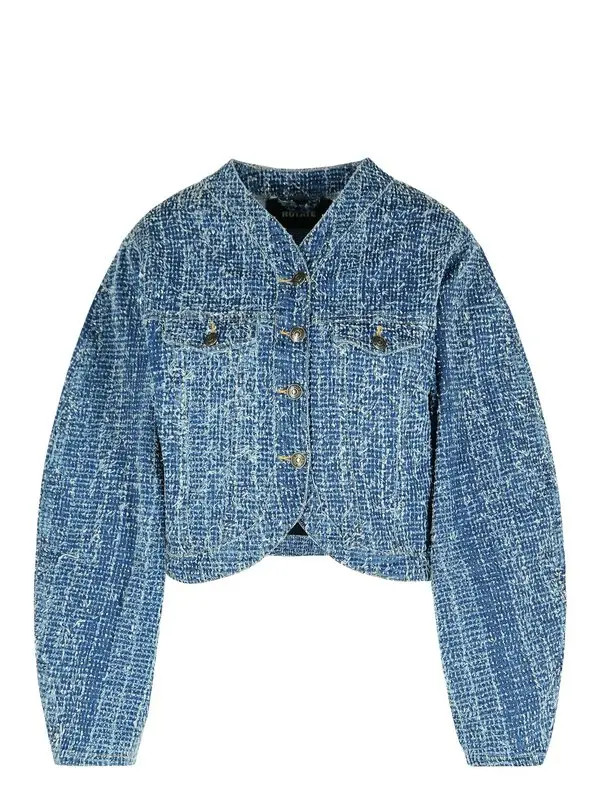 ROTATE BY BIRGER CHRISTENSEN Cotton Short Jacket - Blue