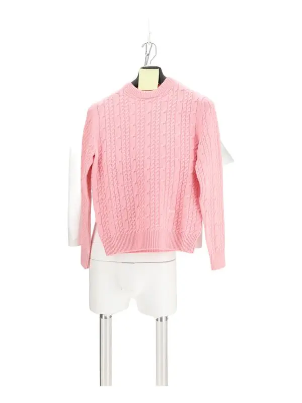 Dior Cashmere Intrecciato Knit Pullover - Pink