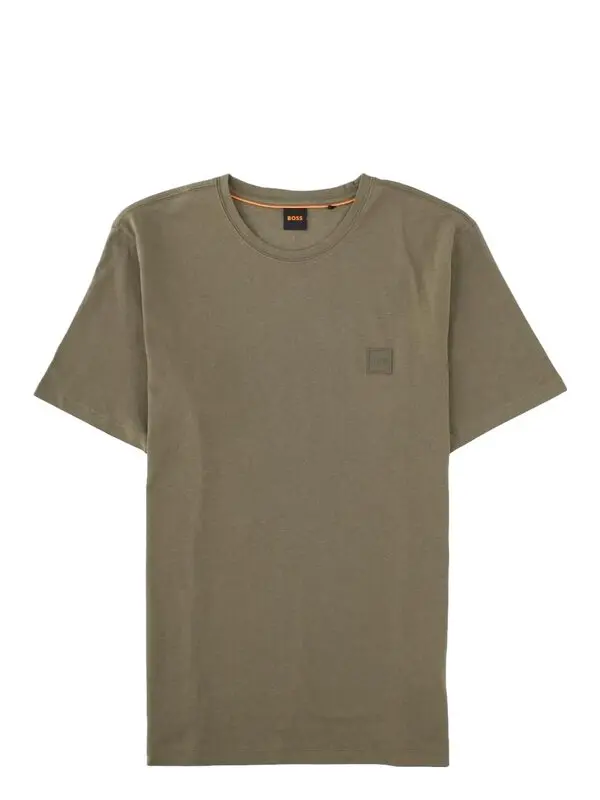 BOSS T-shirt Tales Con Patch Logo - Green