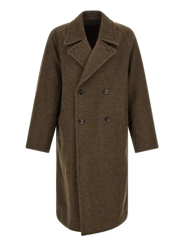 LEMAIRE Soft Double-breasted Coat - Brown