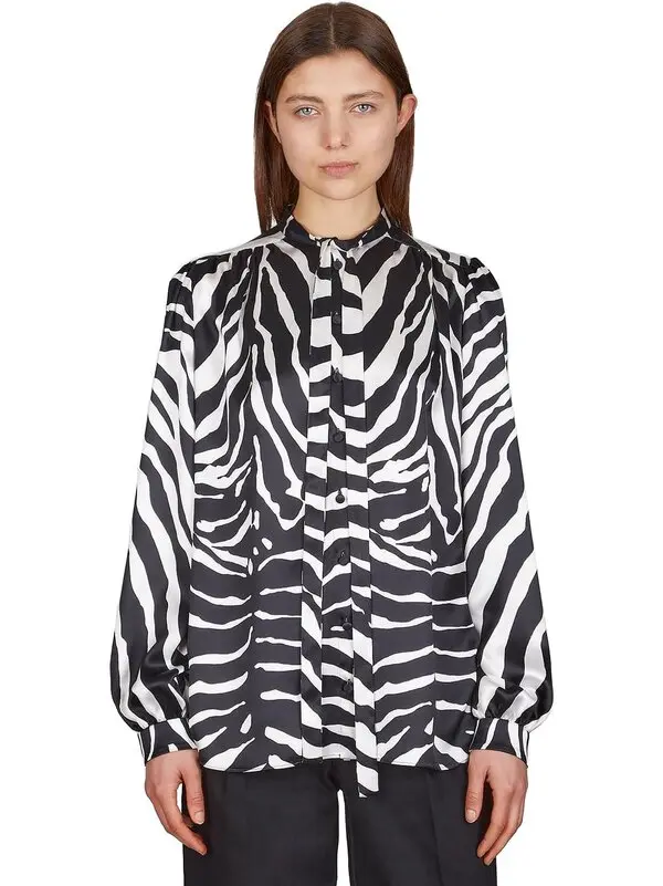 Dolce & Gabbana Zebra Print Shirt - Black