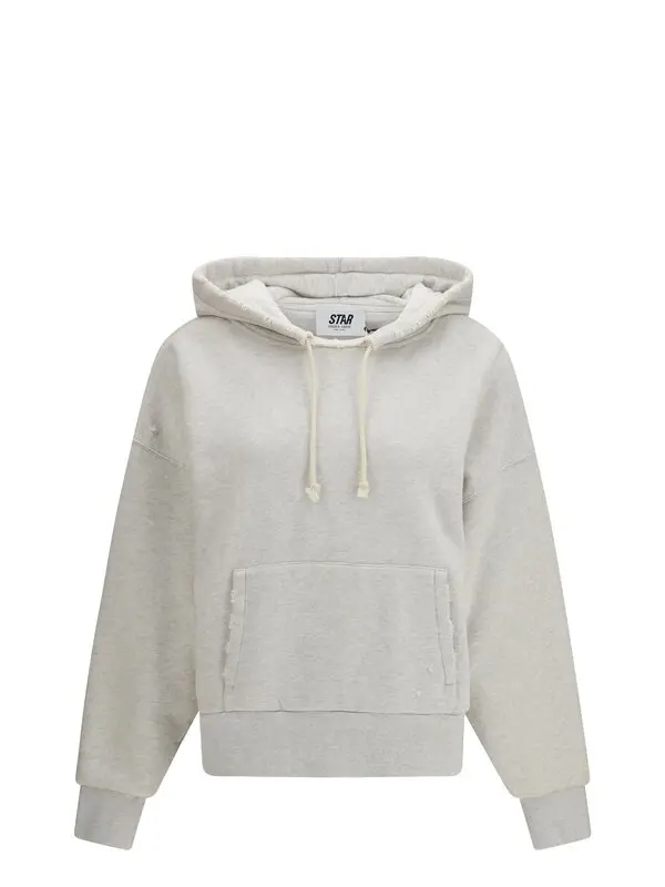 GOLDEN GOOSE Star Hooded Sweatshirt - Gray