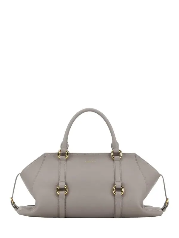 Alexander McQueen Leather Medium Farringdon Handbag - Gray