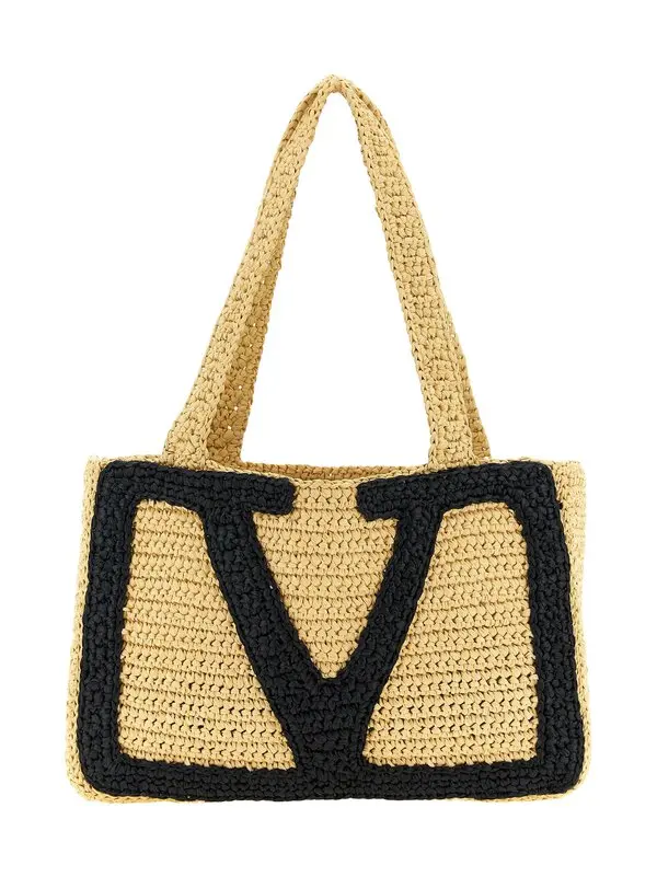 Valentino Garavani Viva Superstar Medium Shopping Bag - Cream