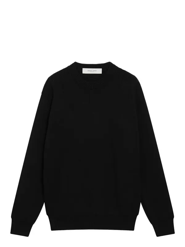 GOLDEN GOOSE Cotton Crewneck Sweater - Black