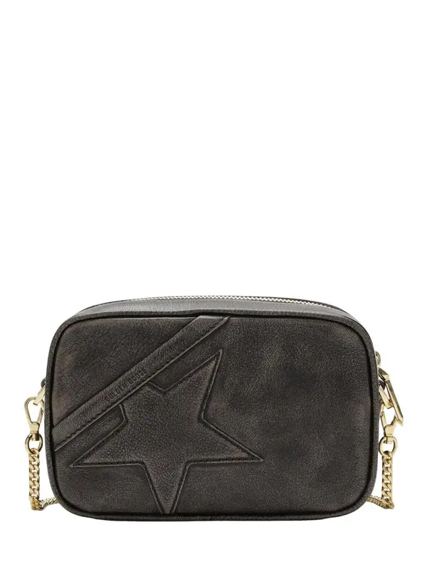 GOLDEN GOOSE Mini Star Leather Bag - Brown