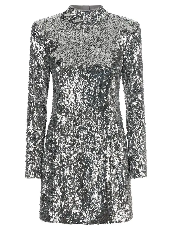 Balmain Sequined Dress - Silver