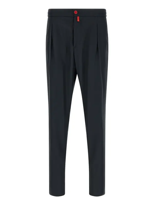 Kiton Red Button Pants - Blue