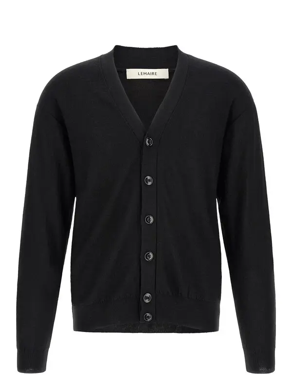 LEMAIRE Relaxed Twisted Cardigan - Black