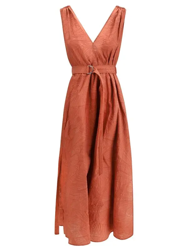 Brunello Cucinelli Midi Dress - Red