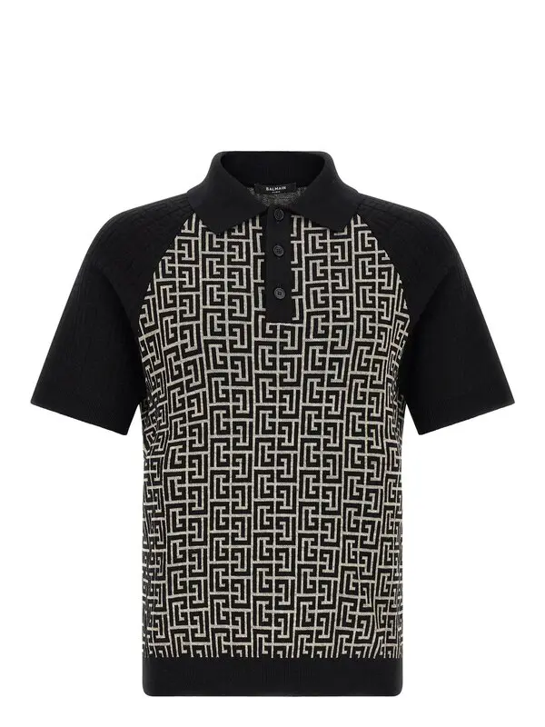 Balmain Pb Monogram Polo - Multicolor