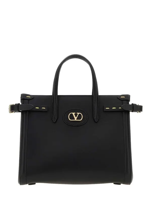 Valentino Garavani Leather Antibes Handbag - Black