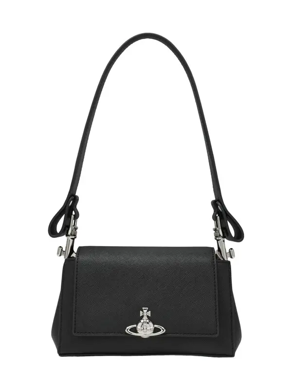 VIVIENNE WESTWOOD Small Hazel Leather Shoulder Bag - Black