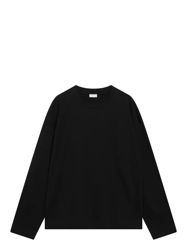 Dries Van Noten Long-sleeve Cotton T-shirt - Black