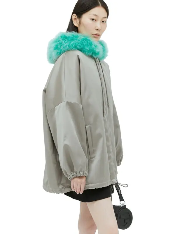 Gucci Satin Bomber Jacket - Gray