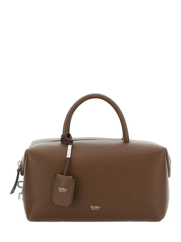 Max Mara Smooth Calf Leather Handbag - Brown