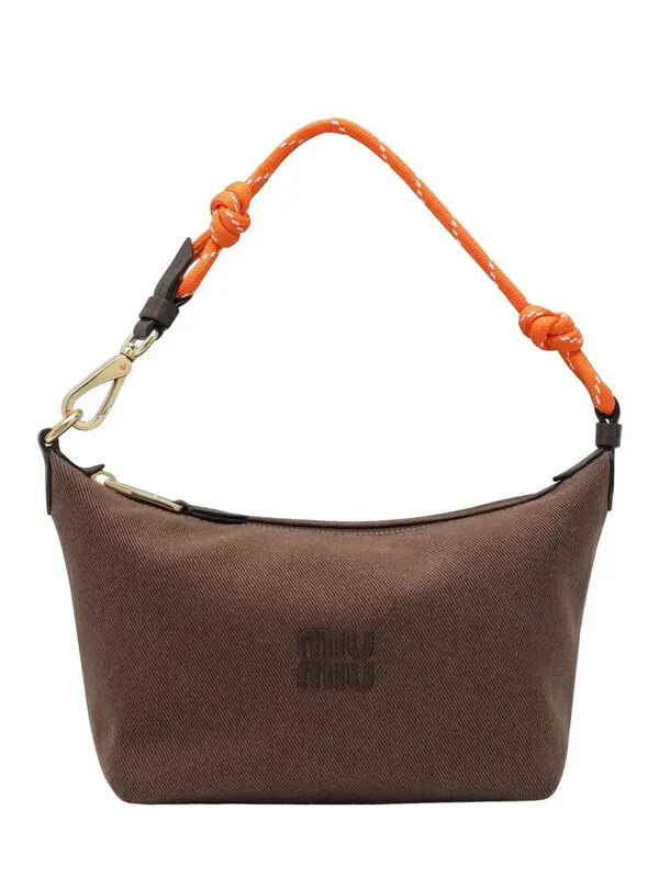 Miu Miu Gabardine Pouch - Brown
