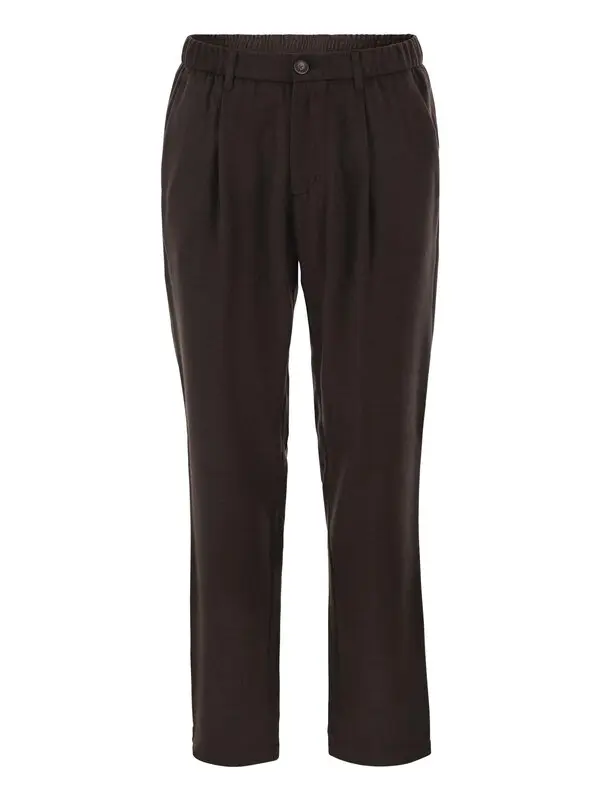 Herno Wool And Modal-blend Trousers - Brown