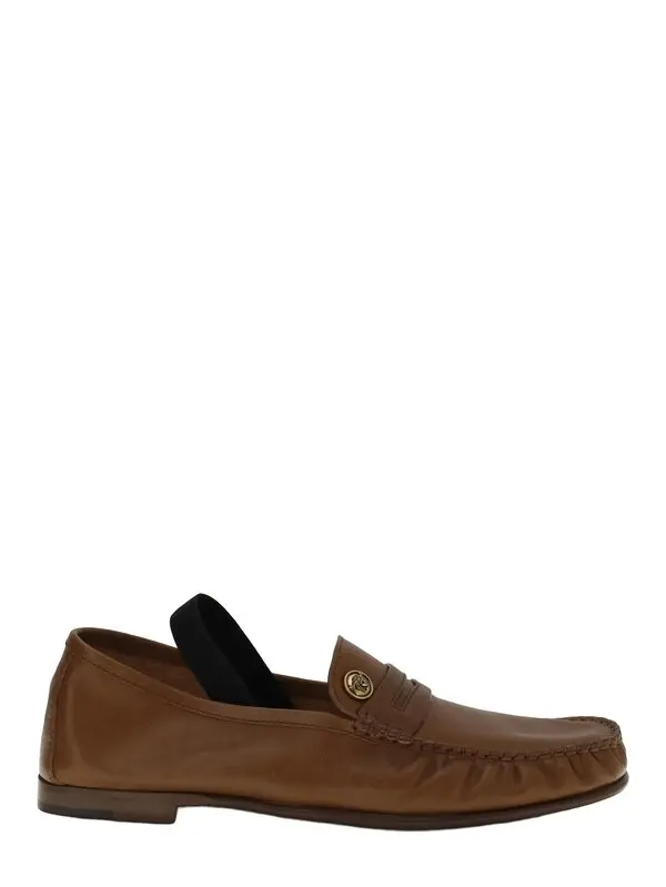 Versace Leather Loafers - Brown