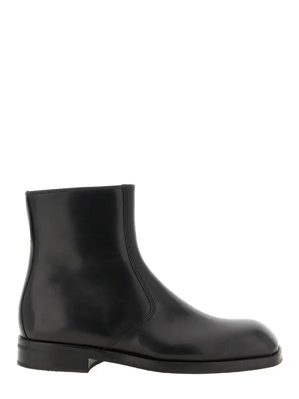 LEMAIRE Zip Ankle Boots - Black