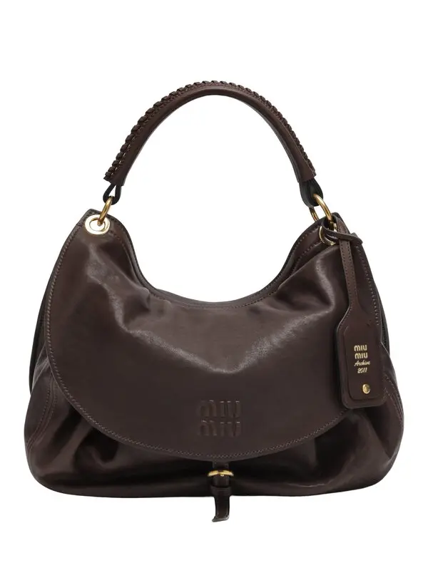 Miu Miu Rendez-vous Bag In Radica Lambskin - Brown