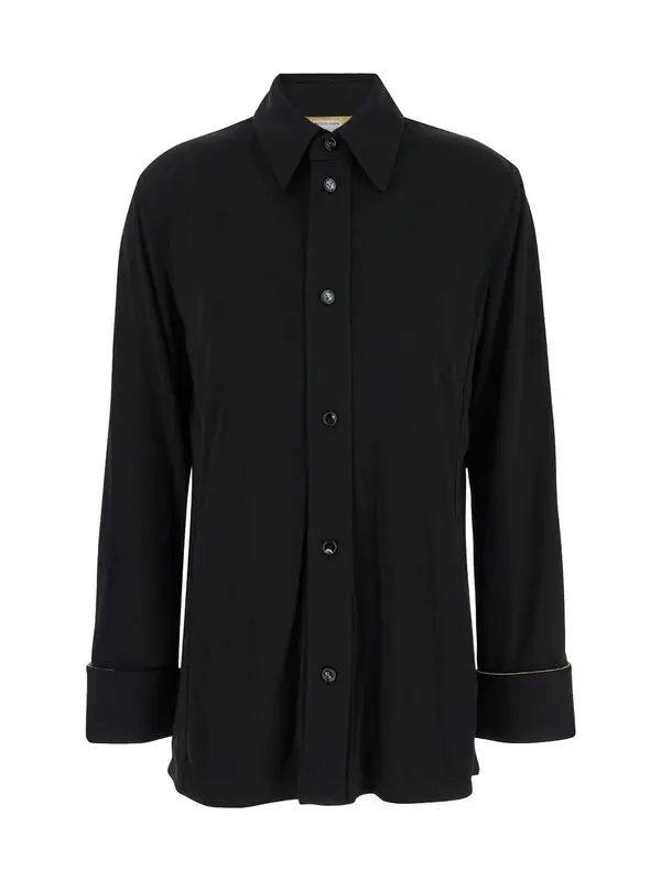 Bottega Veneta Viscose Shirt With Notebook Cuffs - Multicolor