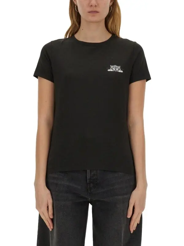 Kenzo Happy Tiger Cotton T-shirt - Black
