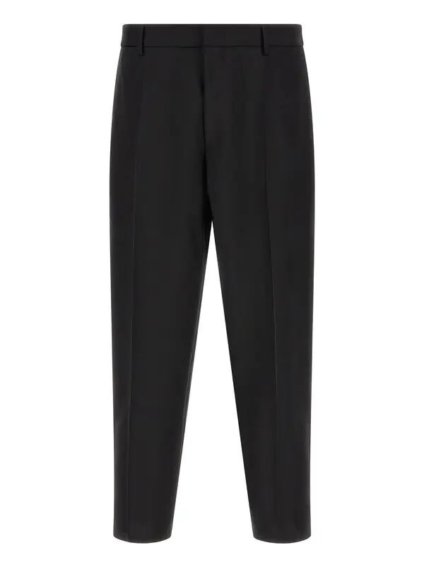 JIL SANDER Cropped Tailored Trousers - Black