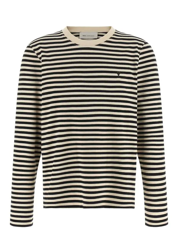 AMI Paris De Coeur Mariniere T-shirt - Multicolor