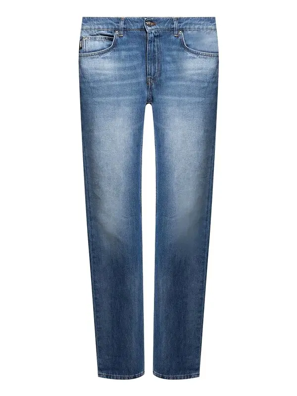 Versace Cotton Logo Denim Jeans - Blue
