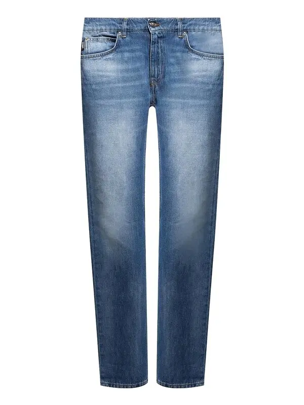 Versace Cotton Logo Denim Jeans - Blue