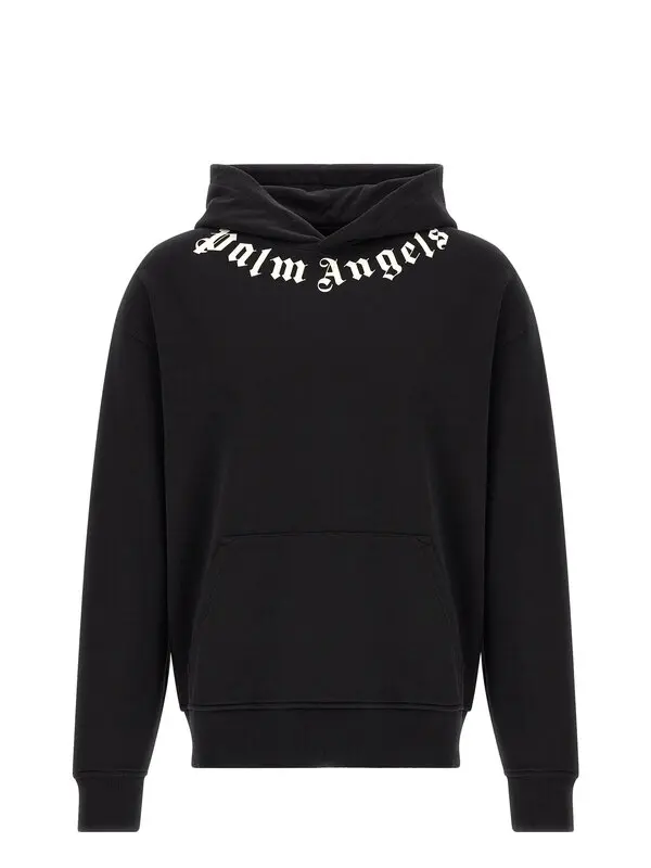 Palm Angels Logo Hoodie - Black