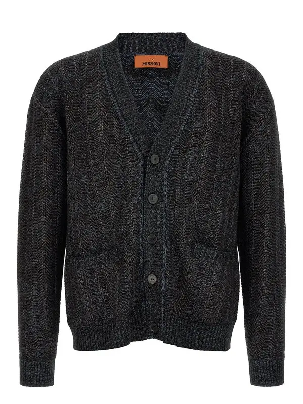 Missoni Greek Pattern Cardigan - Blue