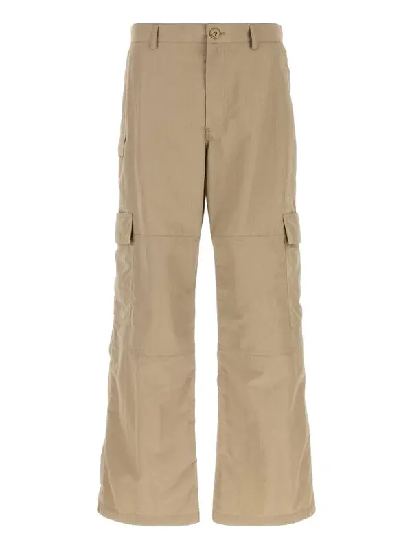 Balenciaga Beige Nylon Cargo Pant - Brown