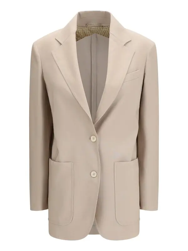 Max Mara Single-breasted Wool-blend Blazer - Cream