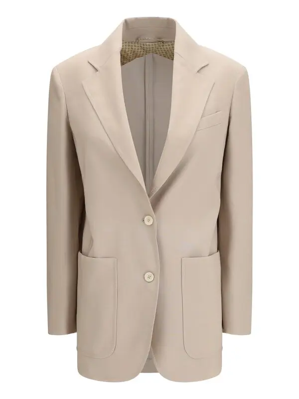 Max Mara Wool-blend Blazer - Cream