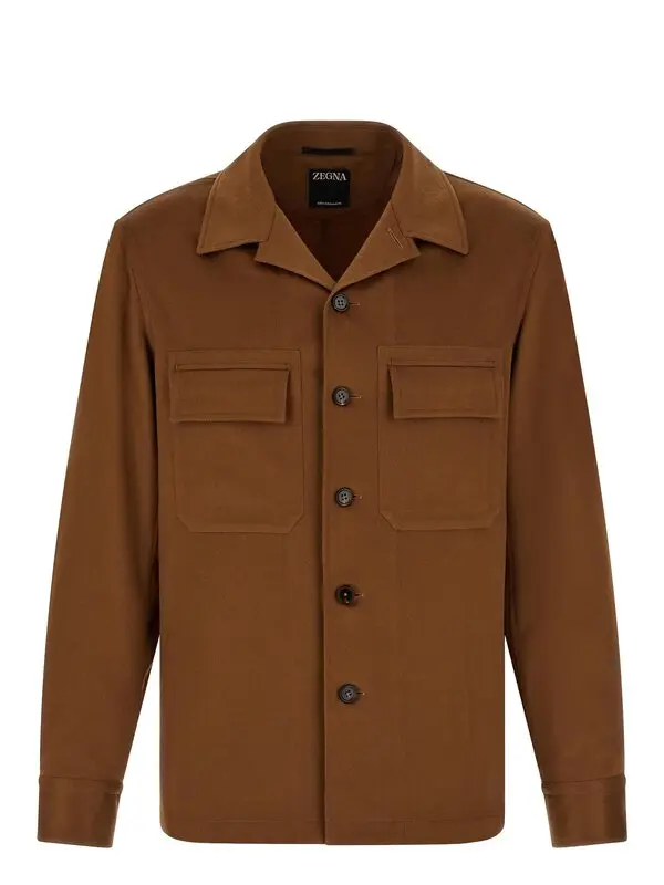 Zegna Oasis Cashmere Overshirt - Brown