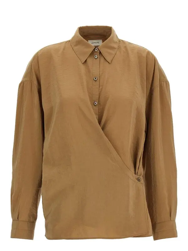 LEMAIRE Twisted Silk-blend Shirt - Cream