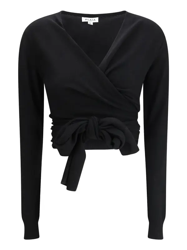 Alaïa Wrap Top - Black