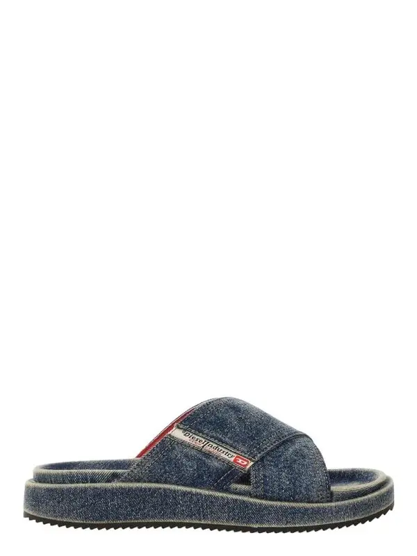 DIESEL® Criss-cross Slide Sandal - Blue