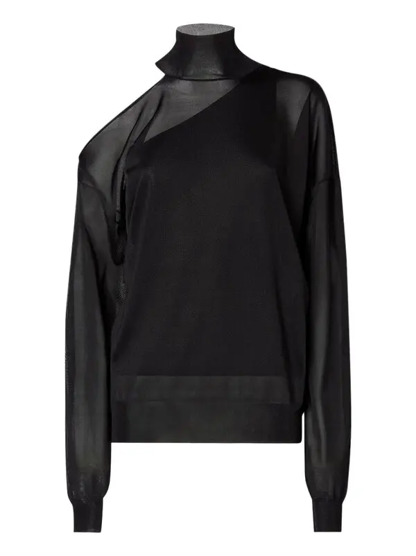 Fendi Silk Organza Jumper - Black
