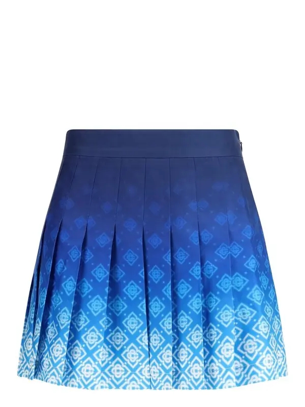Casablanca Pleated Mini Skirt - Blue