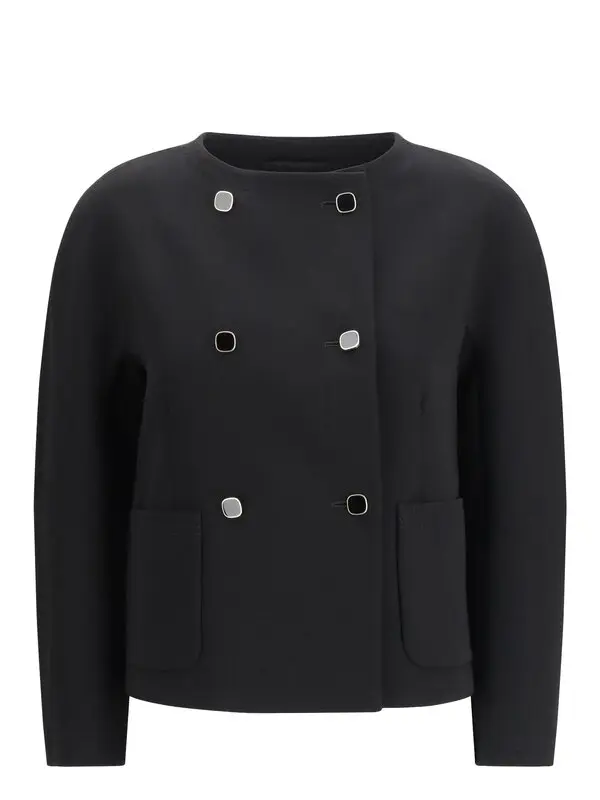 Max Mara Boxy Cady Jacket - Black