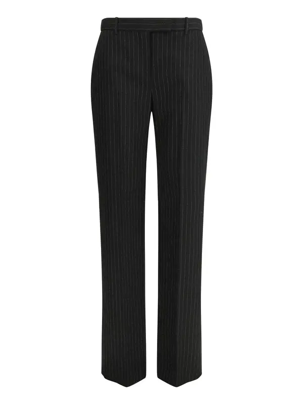 Alexander McQueen Pinstriped Tailored Pants - Black